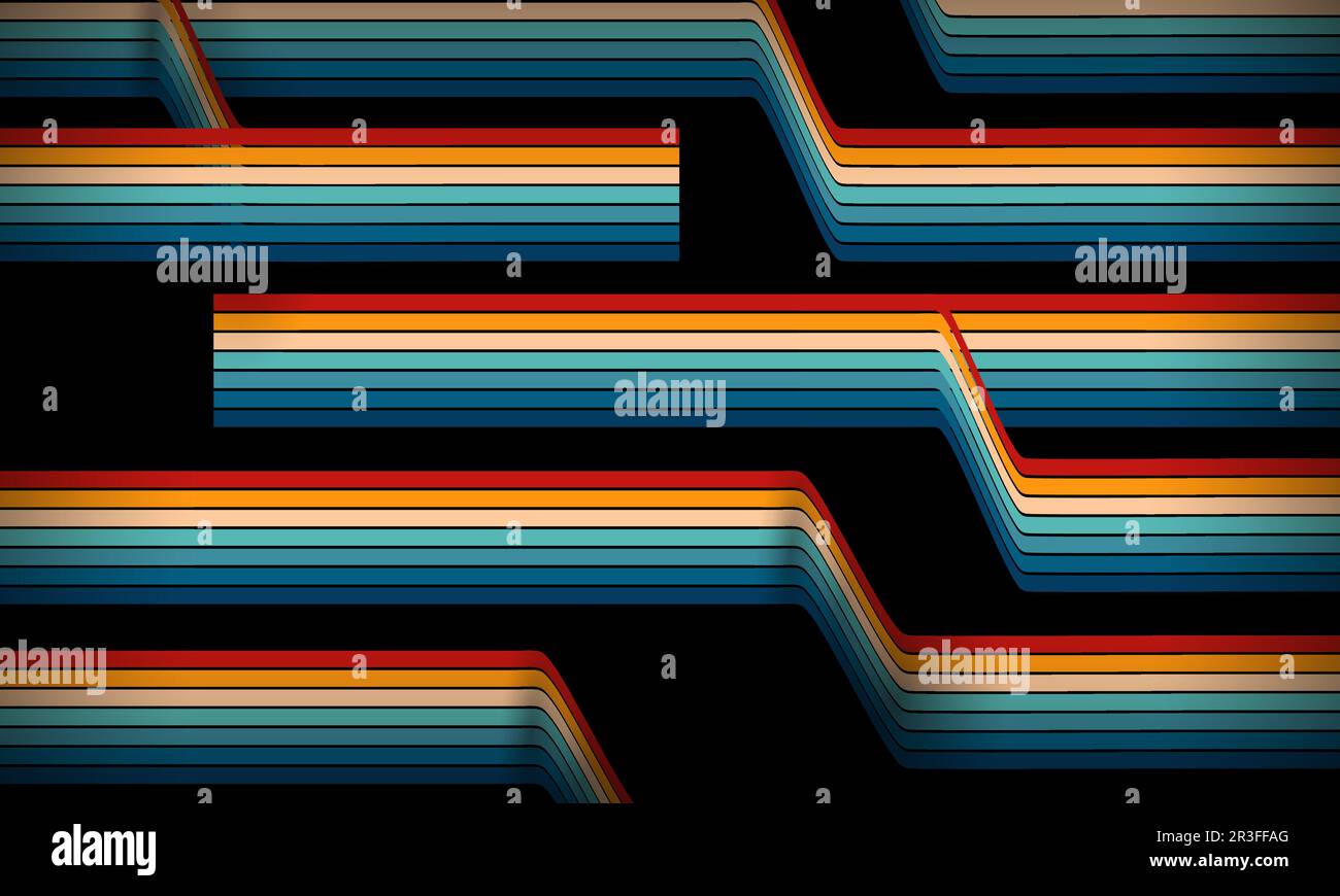 Vintage Striped Backgrounds, Posters, Banner Samples, Retro Colors from ...