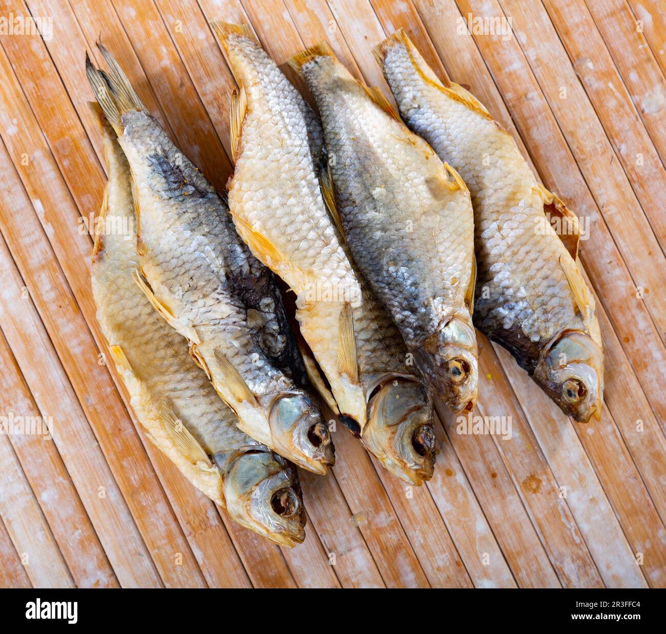 Dried salted roach Stock Photo - Alamy