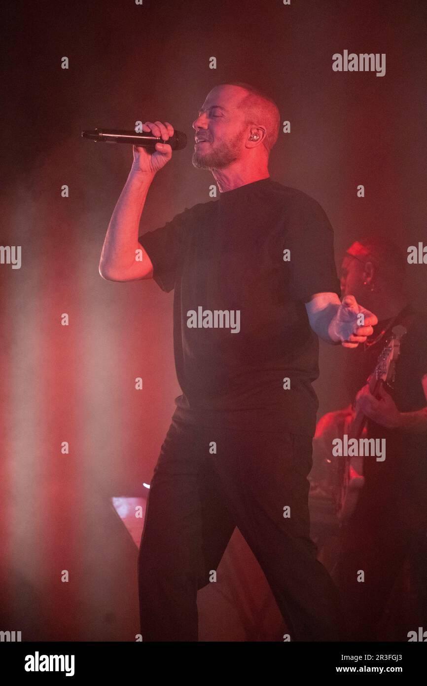 Naples, Italy. 23rd May, 2023. The Italian singer Raf performs live at ...