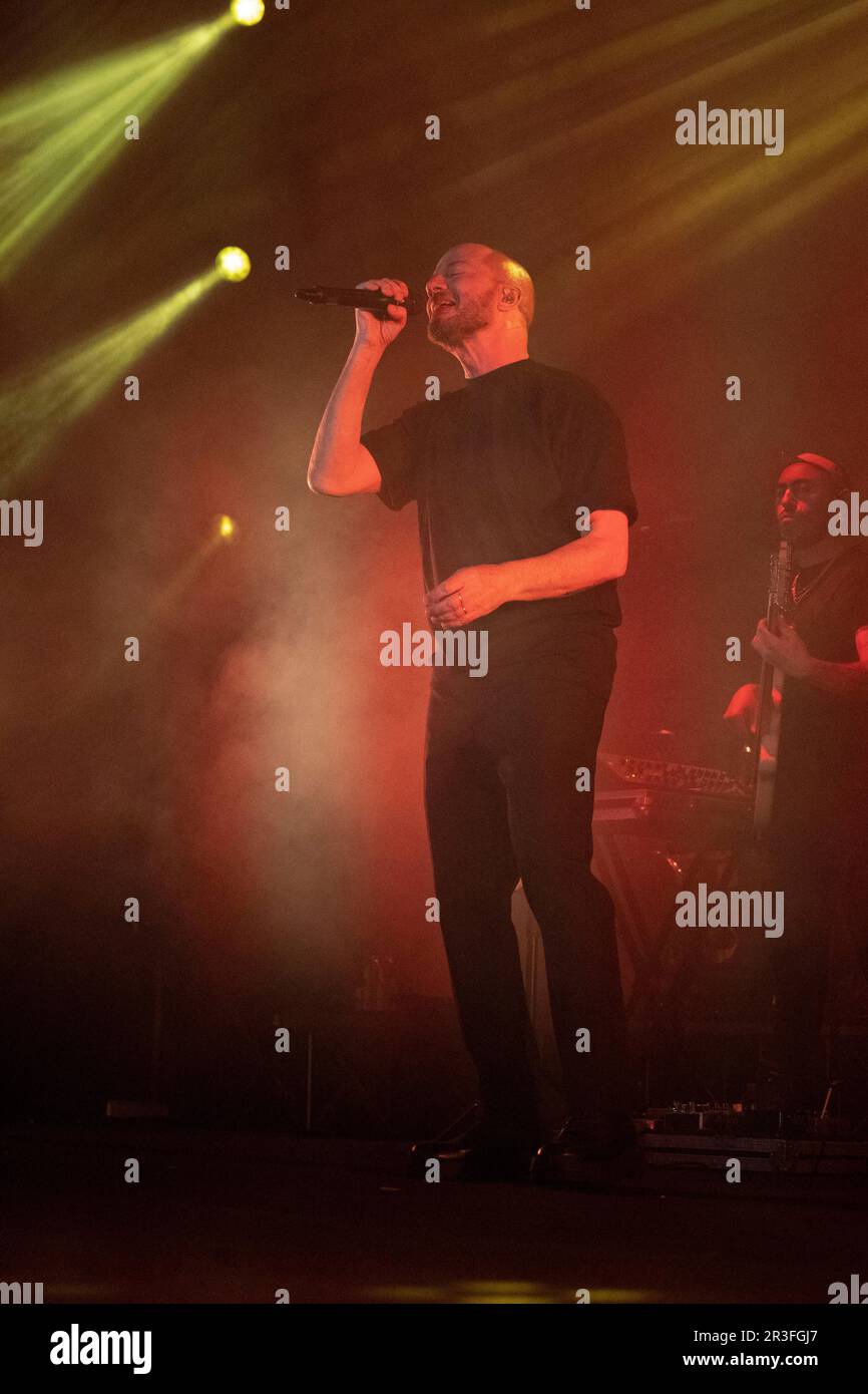 Naples, Italy. 23rd May, 2023. The Italian singer Raf performs live at ...