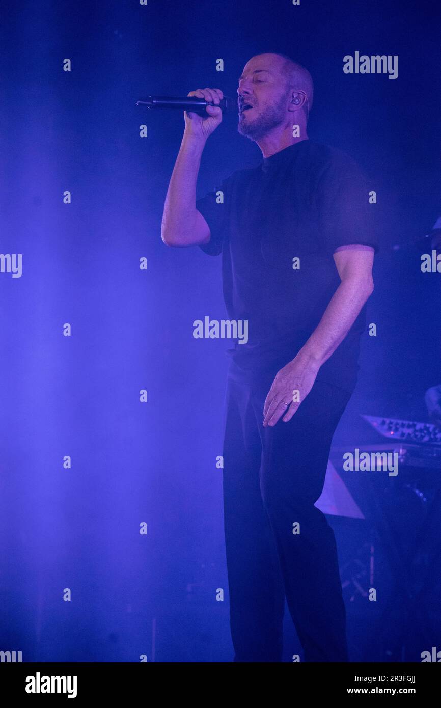 Naples, Italy. 23rd May, 2023. The Italian singer Raf performs live at ...