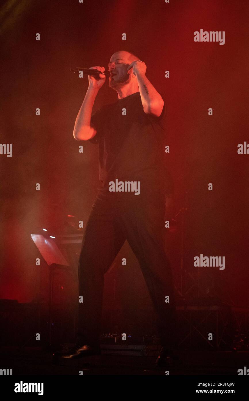 Naples, Italy. 23rd May, 2023. The Italian singer Raf performs live at ...