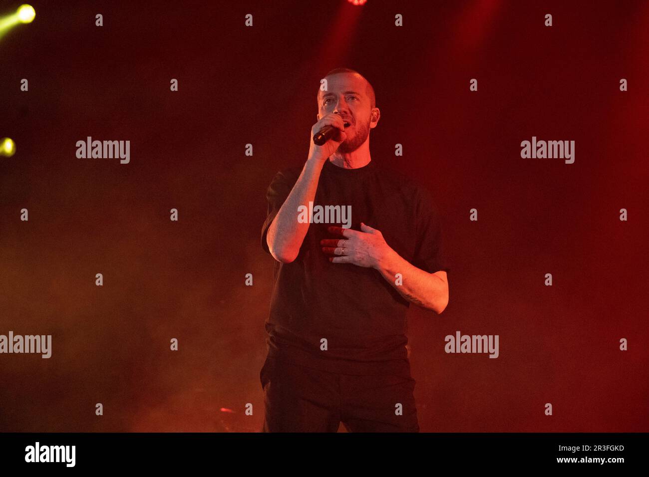 Naples, Italy. 23rd May, 2023. The Italian singer Raf performs live at ...