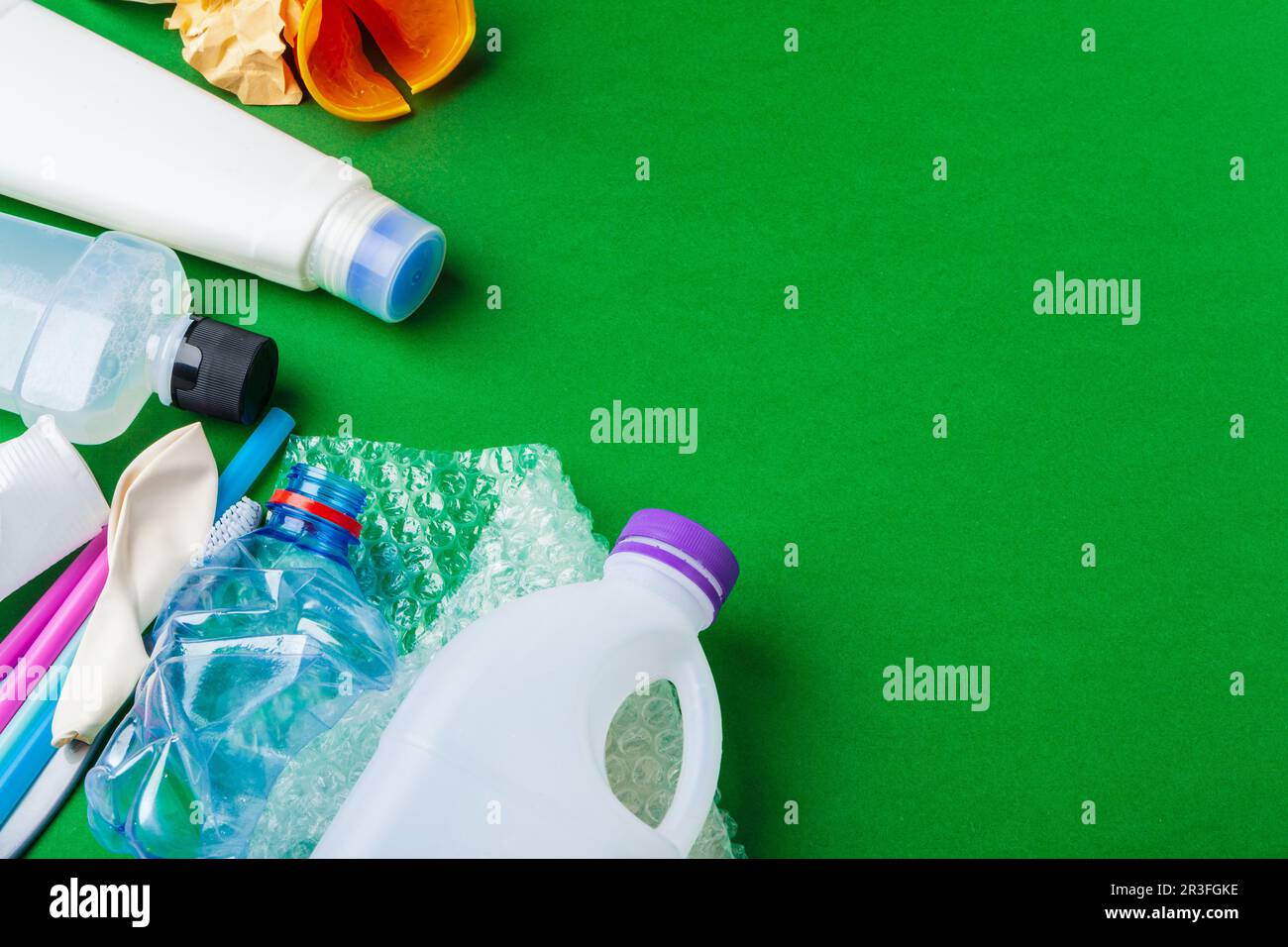 Recyclable garbage consisting of plastic and paper Stock Photo - Alamy