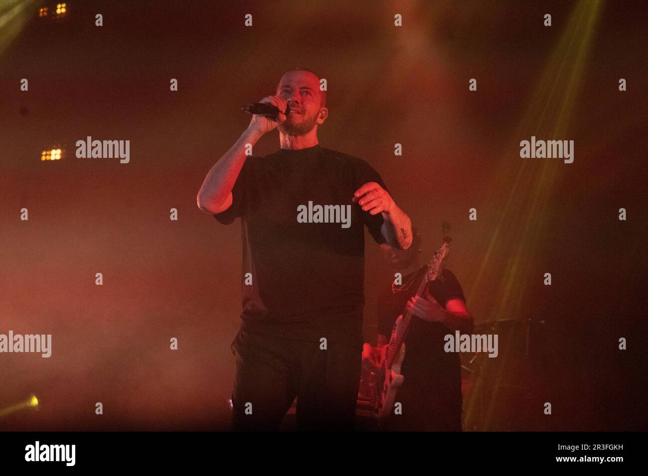 Naples, Italy. 23rd May, 2023. The Italian singer Raf performs live at ...