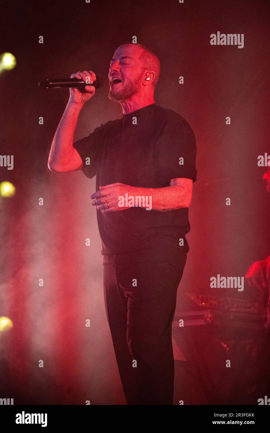 Naples, Italy. 23rd May, 2023. The Italian singer Raf performs live at ...
