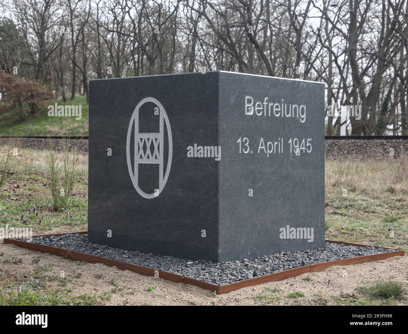Memorial stone for the stranded train with 2.500 Jewish prisoners in ...