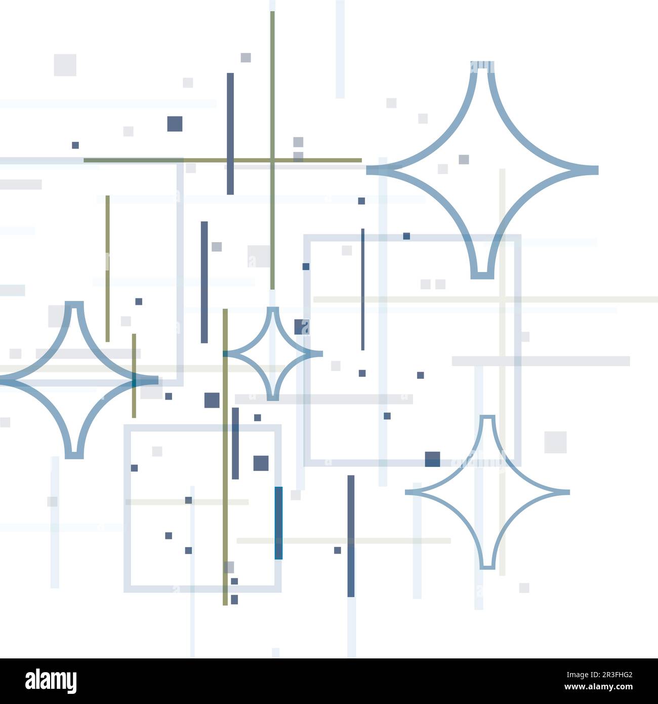 Set of abstract shapes in soothing colors for modern design. Vector ...