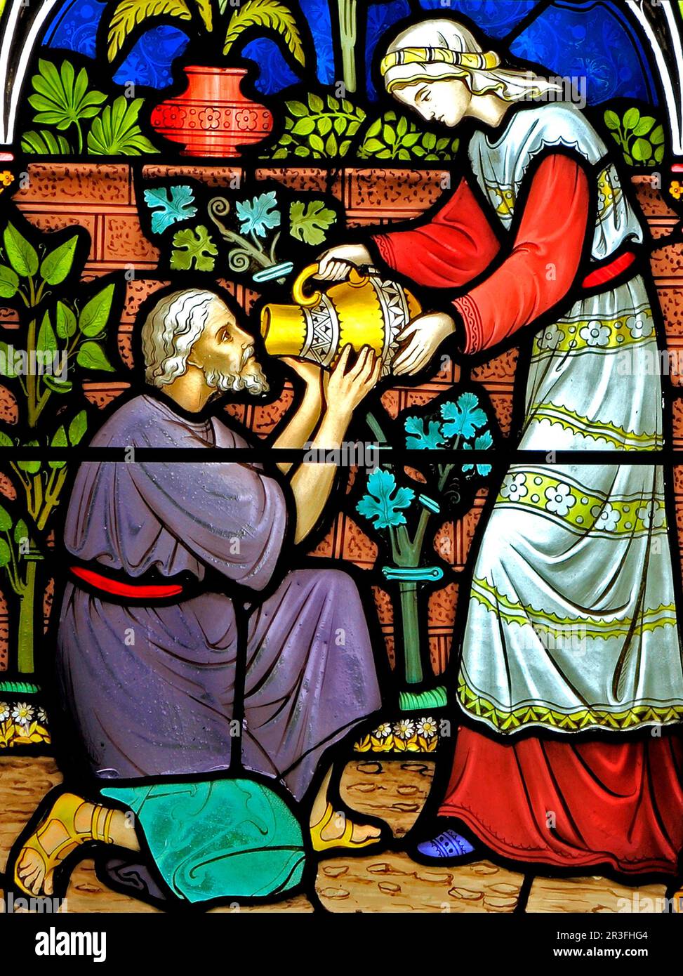 Corporal Acts of Mercy window, stained glass, by Frederick Preedy, 1868 ...