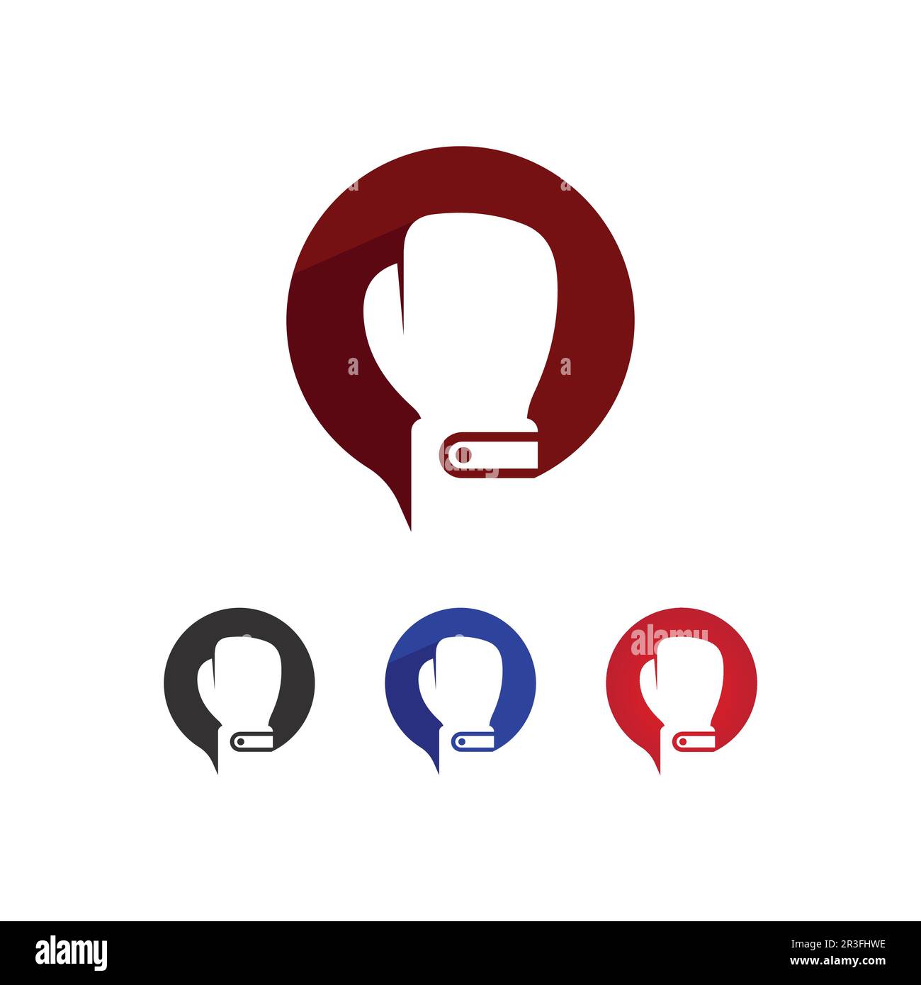 Boxing icon set and boxer design illustration symbol of fighter Stock ...