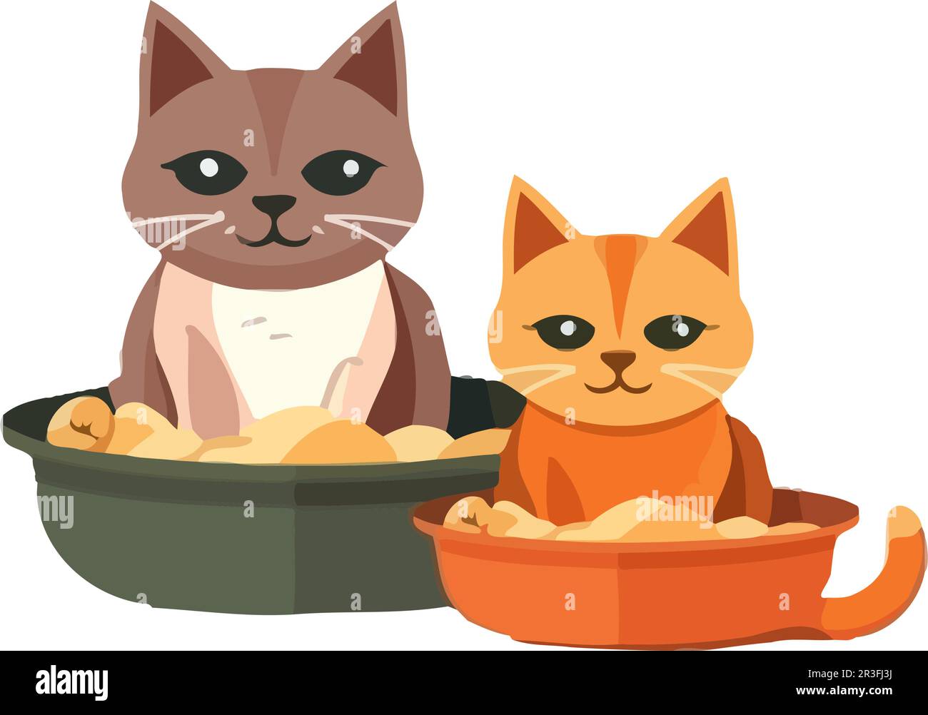 Adorable sand cat kitten Stock Vector Images - Alamy