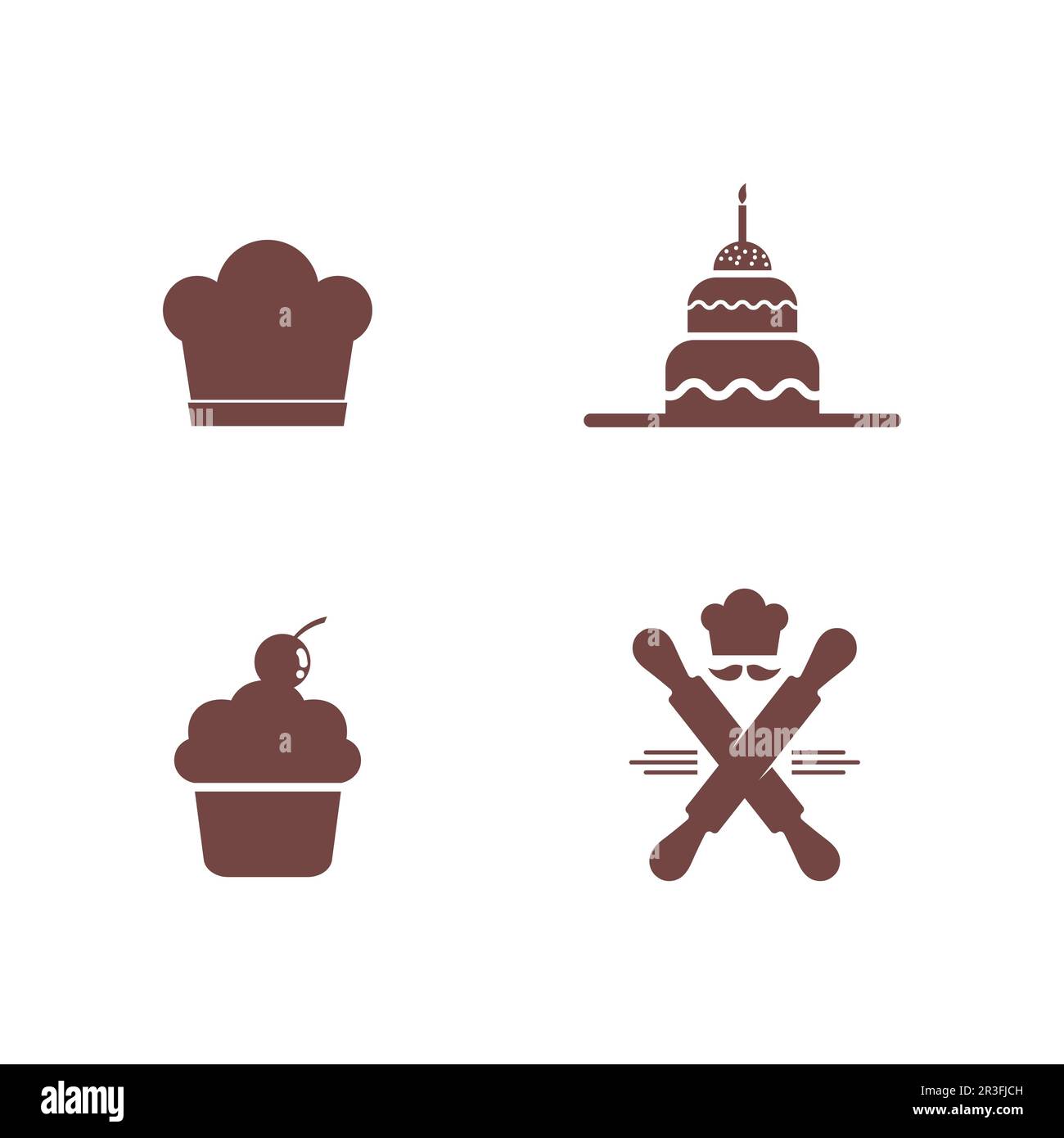 Cakes and Bakery icon logo design food vector bread vector, and symbol ...