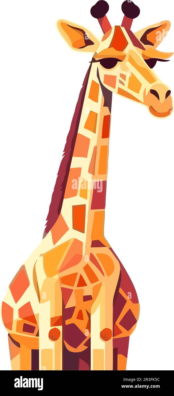 Portrait cute giraffe in Cut Out Stock Images & Pictures - Alamy