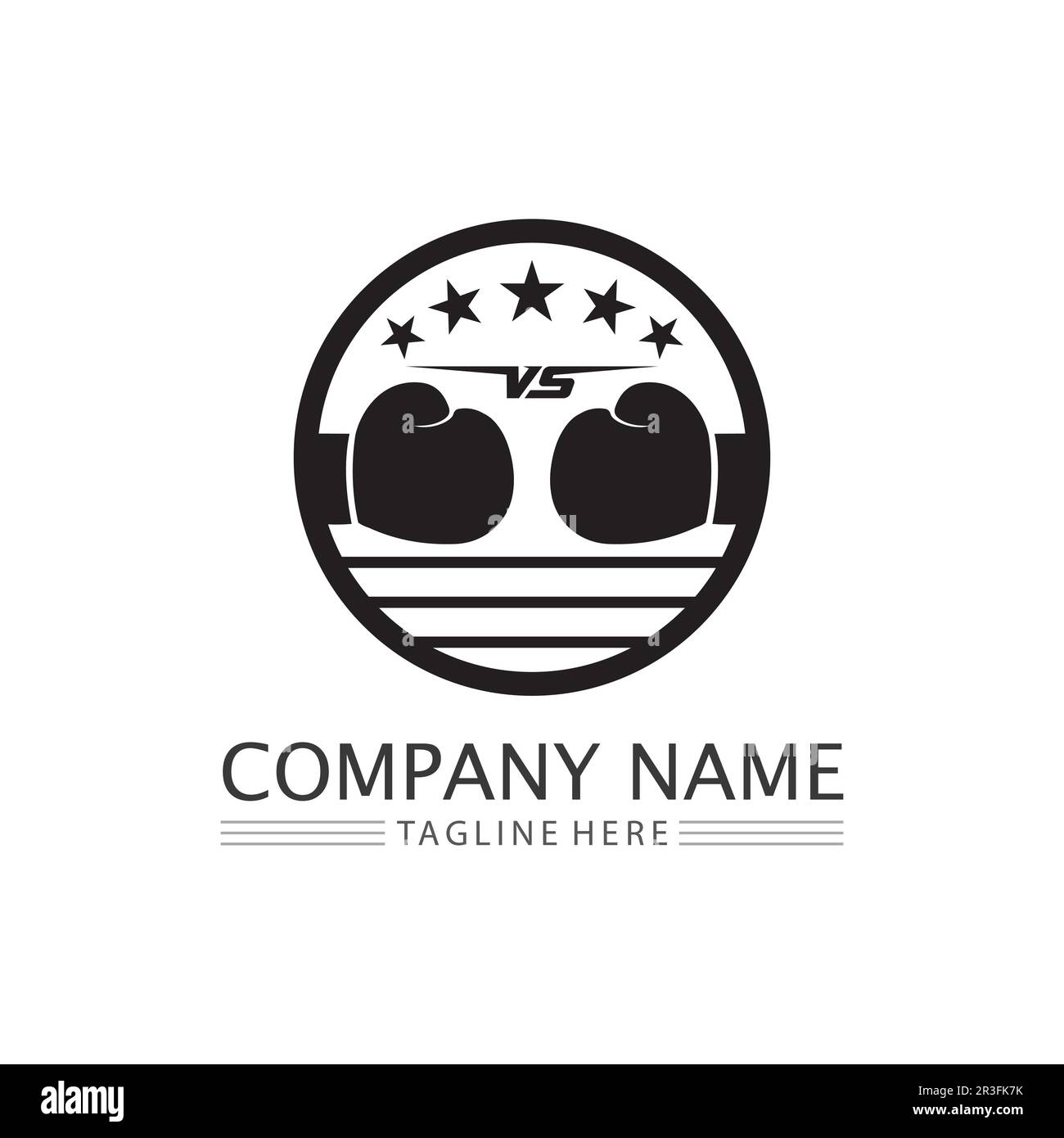 Boxing icon set and boxer design illustration symbol of fighter Stock ...