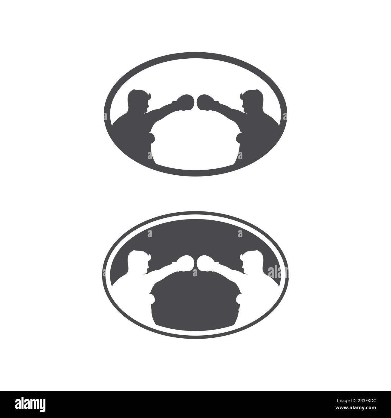 Boxing icon set and boxer design illustration symbol of fighter Stock ...