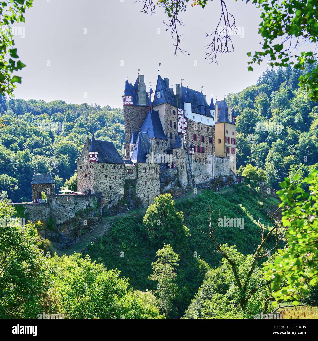 Remote Fairytale Medieval Burg Eltz Castle in the Mosel River Valley ...