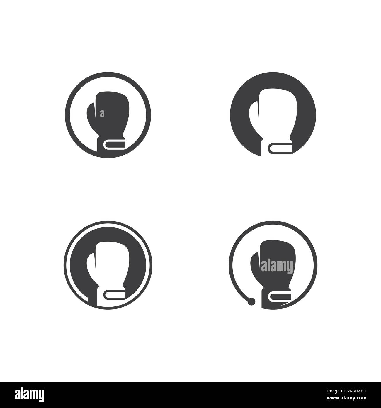 Boxing icon set and boxer design illustration symbol of fighter Stock ...