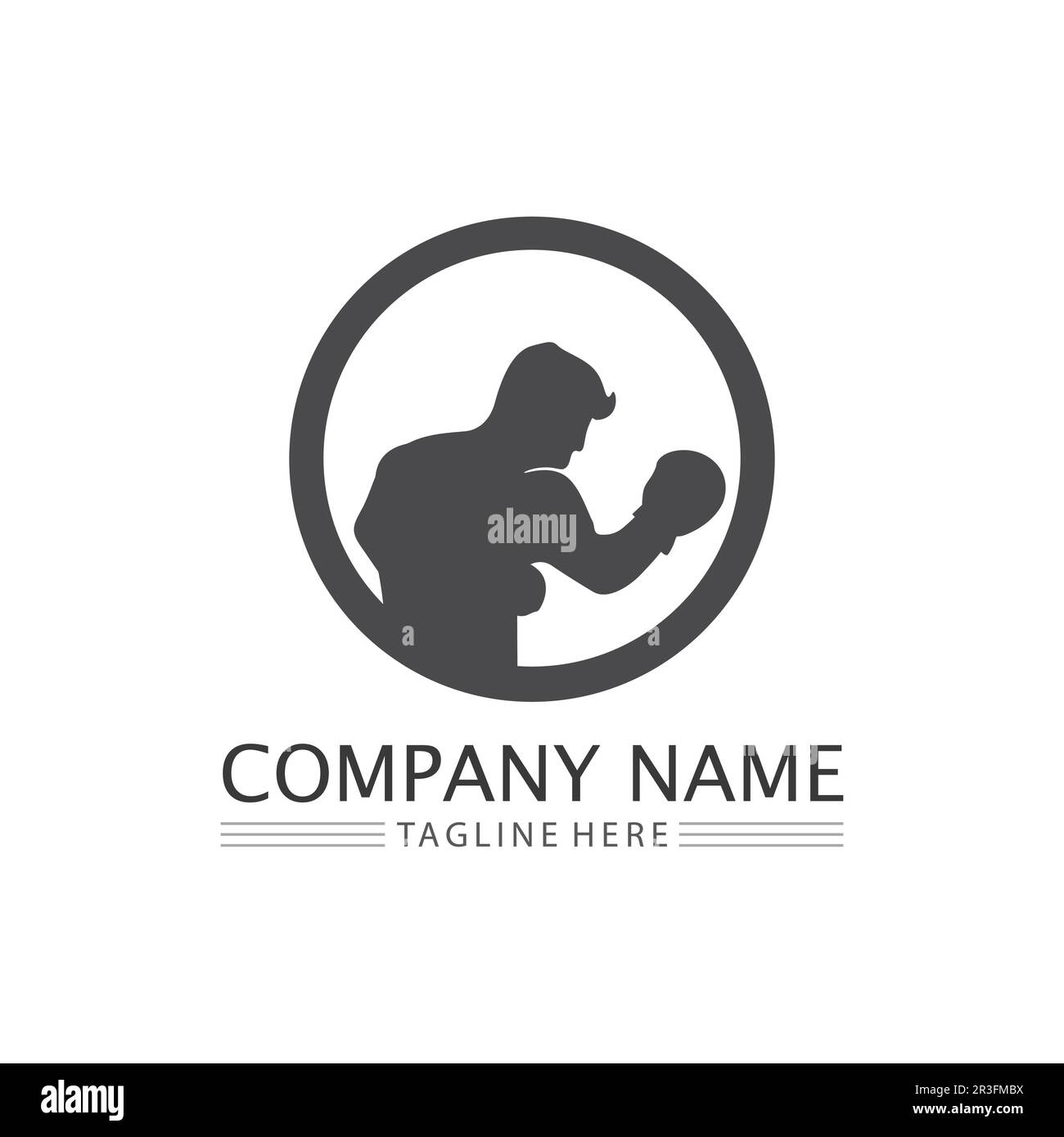Boxing icon set and boxer design illustration symbol of fighter Stock ...