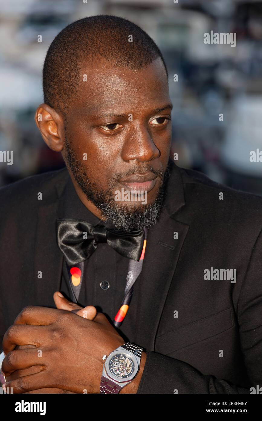 Cannes, France. 23rd May, 2023. Omar Sambasekou attends the BLACK ...