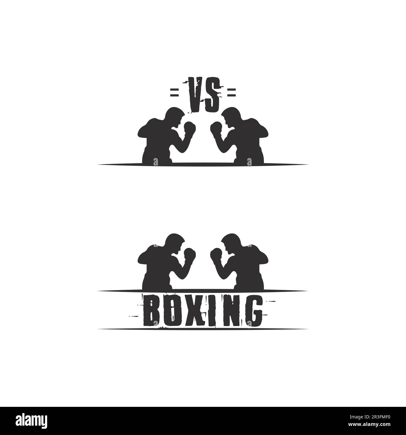 Boxing icon set and boxer design illustration symbol of fighter Stock ...