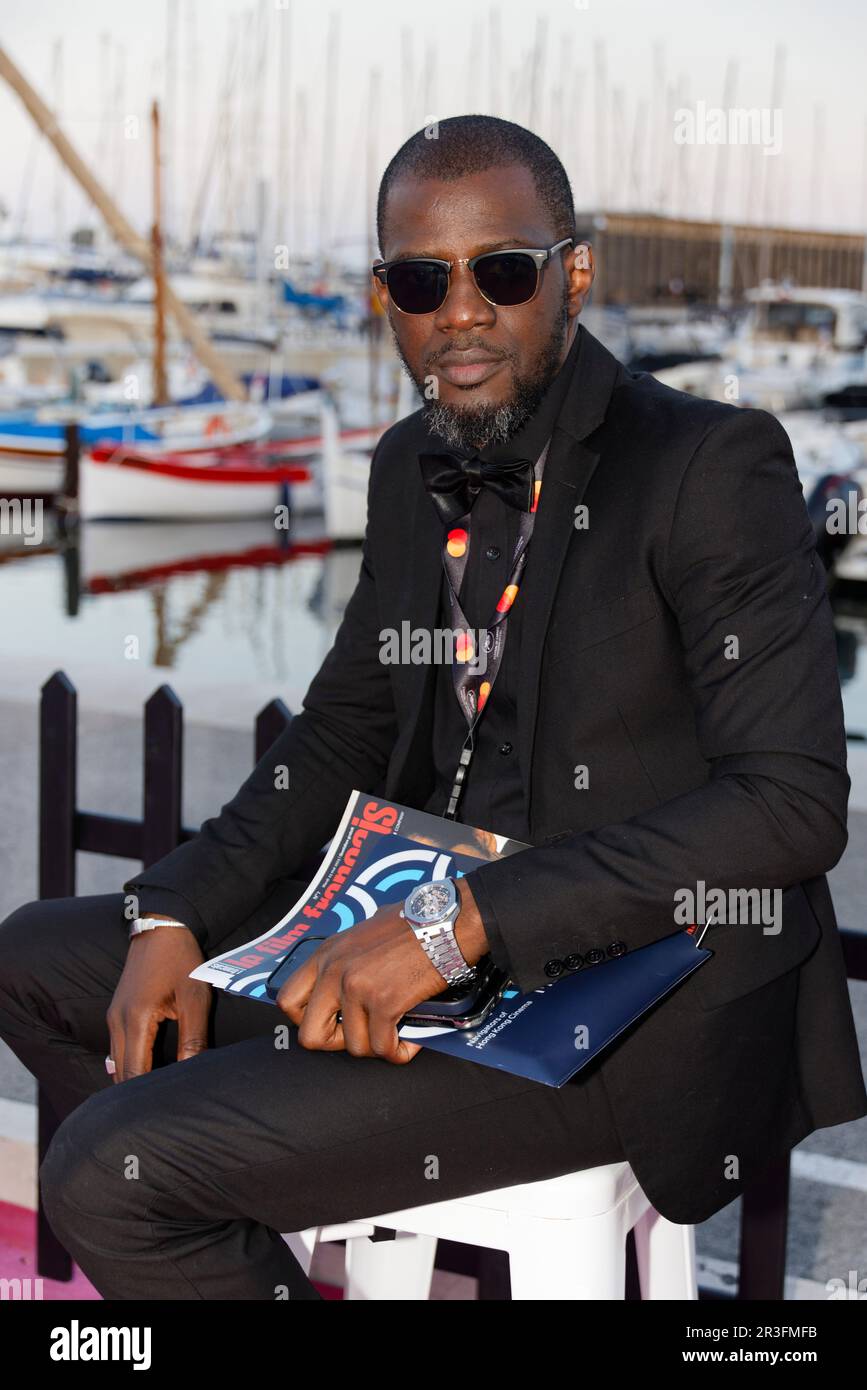 Cannes, France. 23rd May, 2023. Omar Sambasekou attends the BLACK ...
