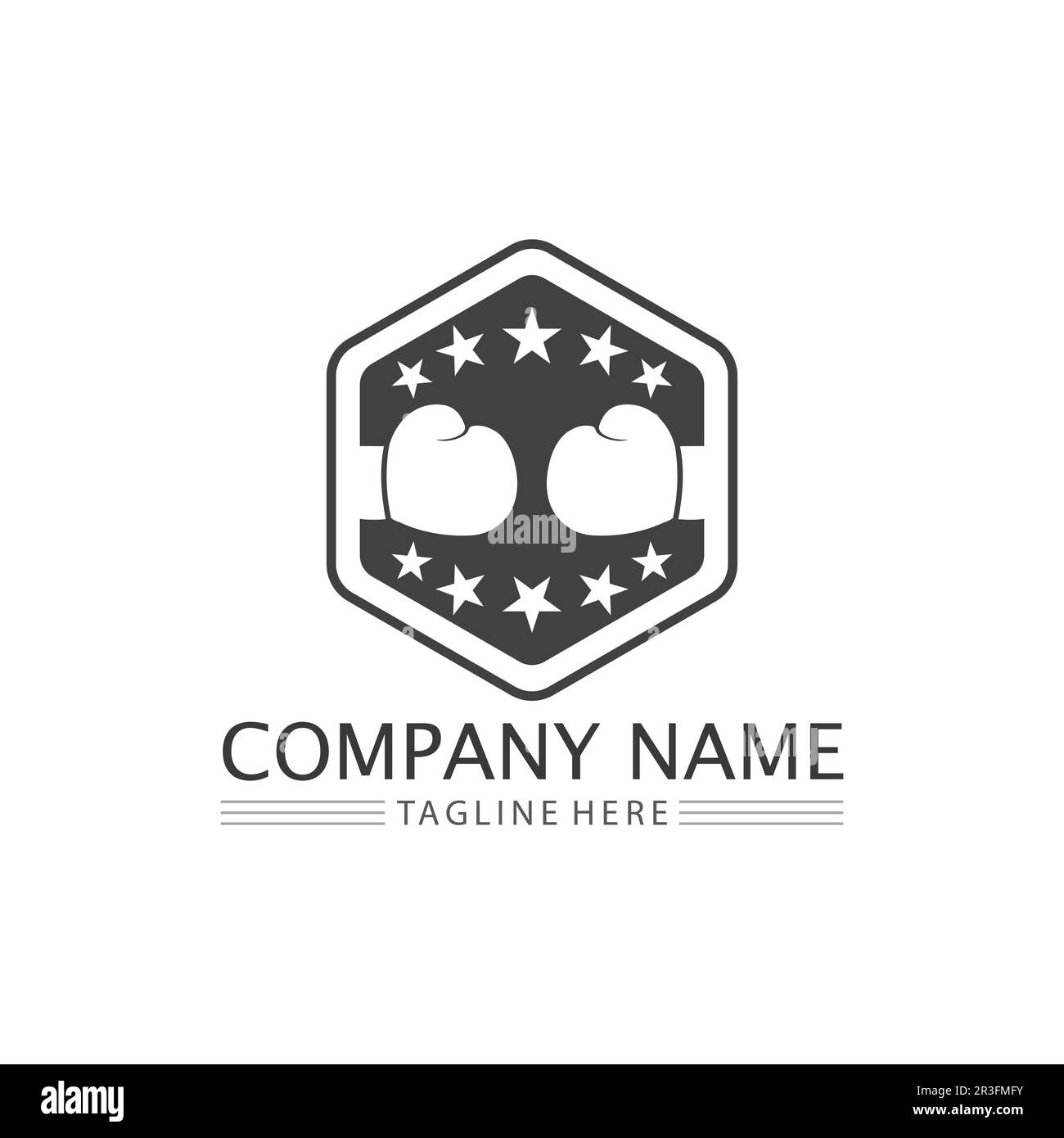 Boxing icon set and boxer design illustration symbol of fighter Stock ...