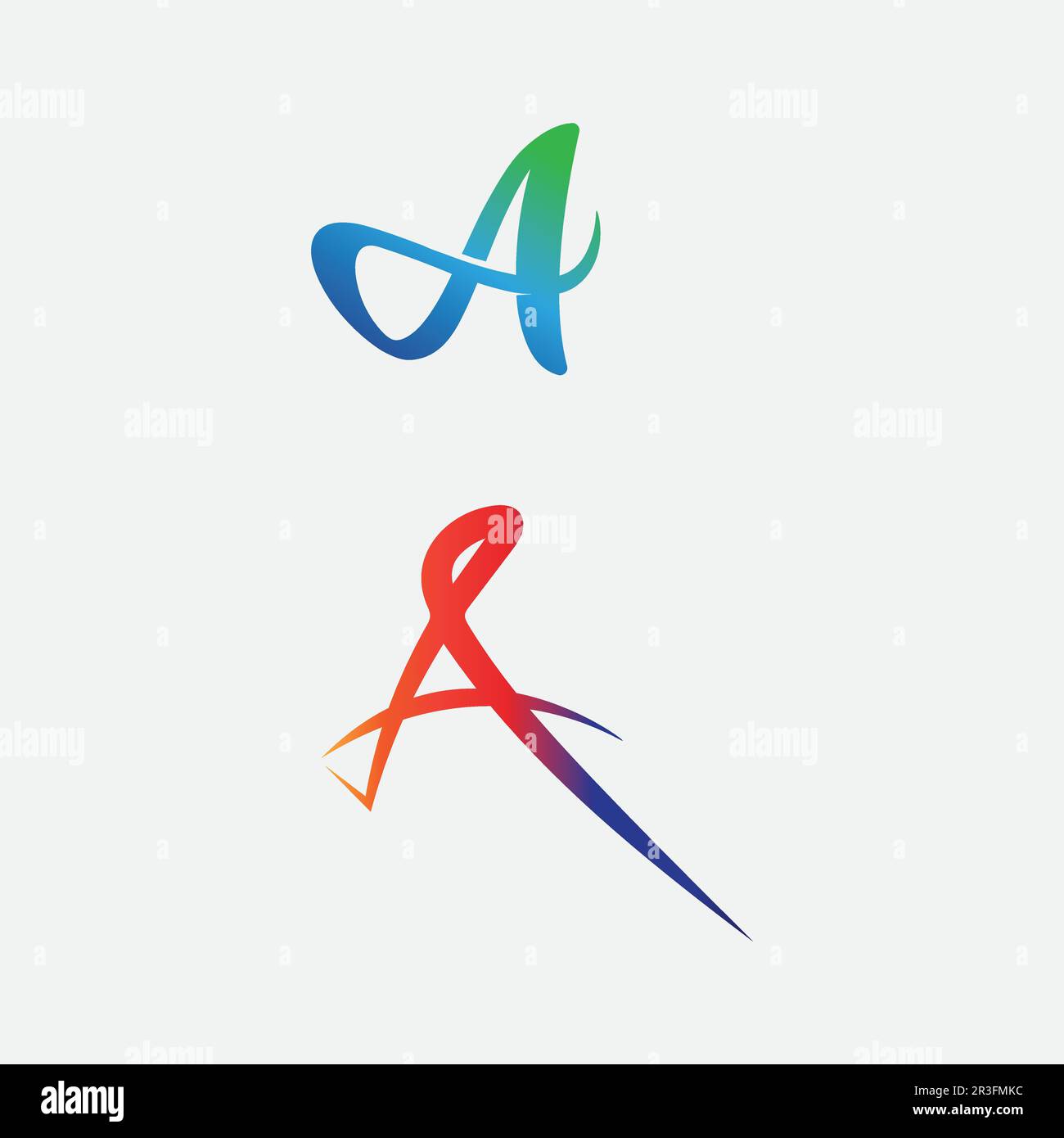 A Letter and font logo A Template vector icon illustration design Stock ...