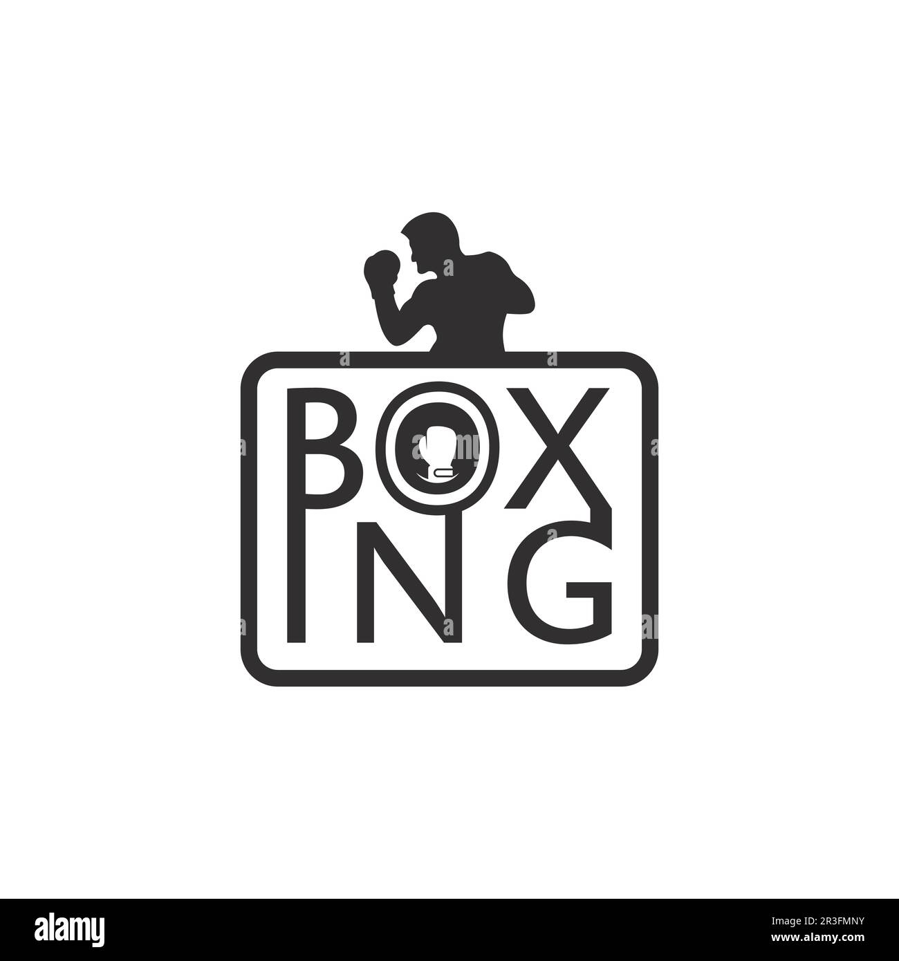 Boxing icon set and boxer design illustration symbol of fighter Stock ...