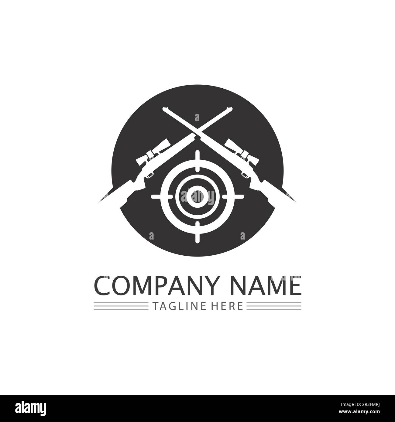 Gun logo and Army soldier sniper shot vector Design Illustration ...