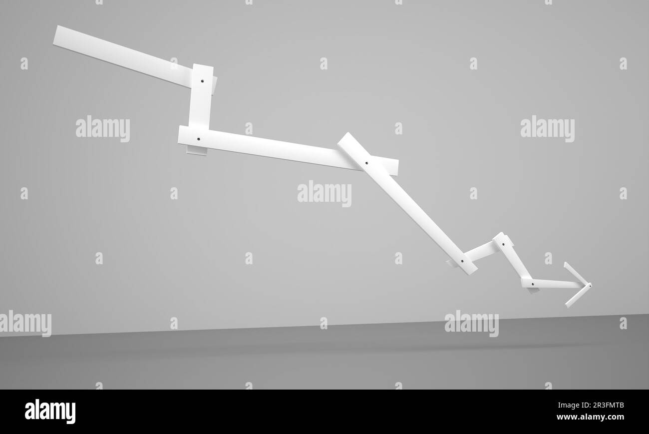 Abstract arrow as icon symbol in front of background - 3D Illustration ...
