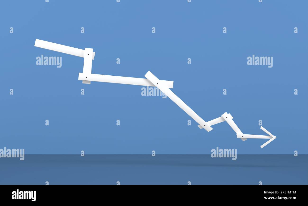 Abstract arrow as icon symbol in front of background - 3D Illustration ...