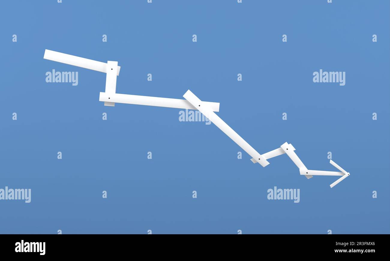 Abstract arrow as icon symbol in front of background - 3D Illustration ...