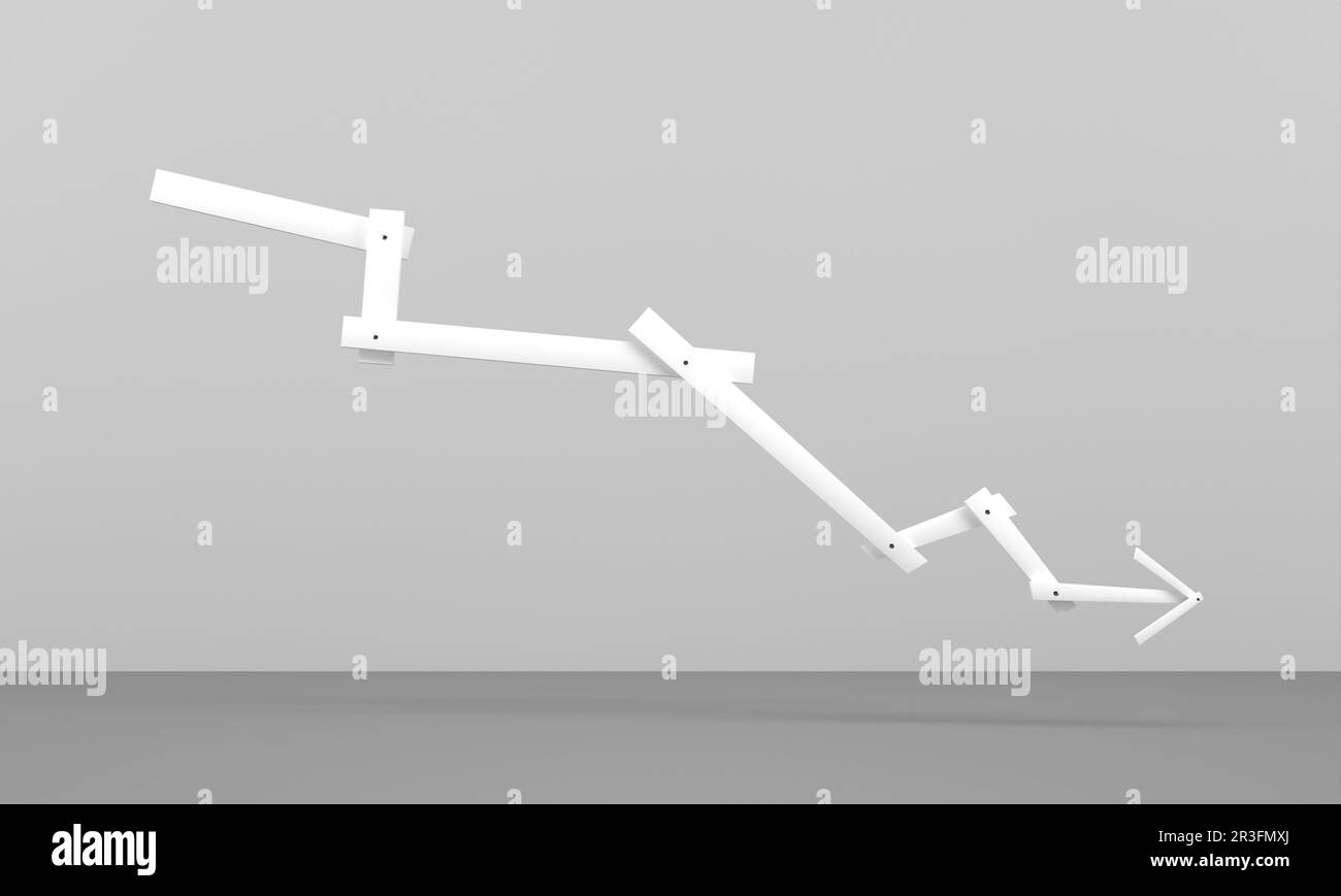 Abstract arrow as icon symbol in front of background - 3D Illustration ...