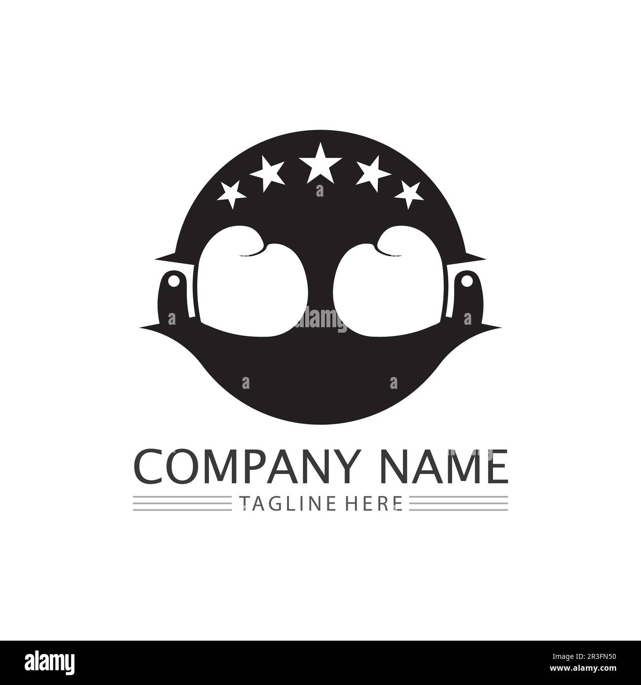 Boxing icon set and boxer design illustration symbol of fighter Stock ...