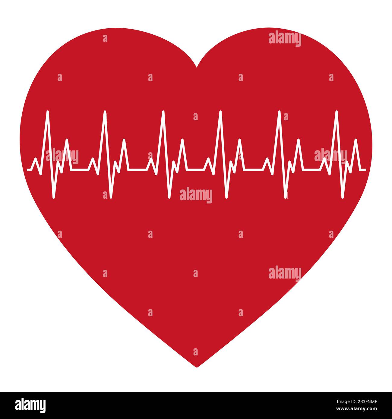 Medical pulse heart beat on Cut Out Stock Images & Pictures - Alamy