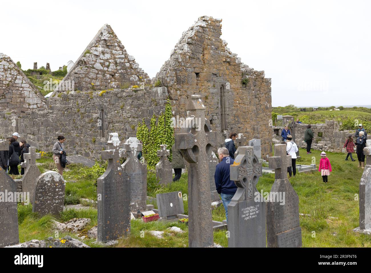 A large group of tourists wandering around The Seven Churches - Na ...