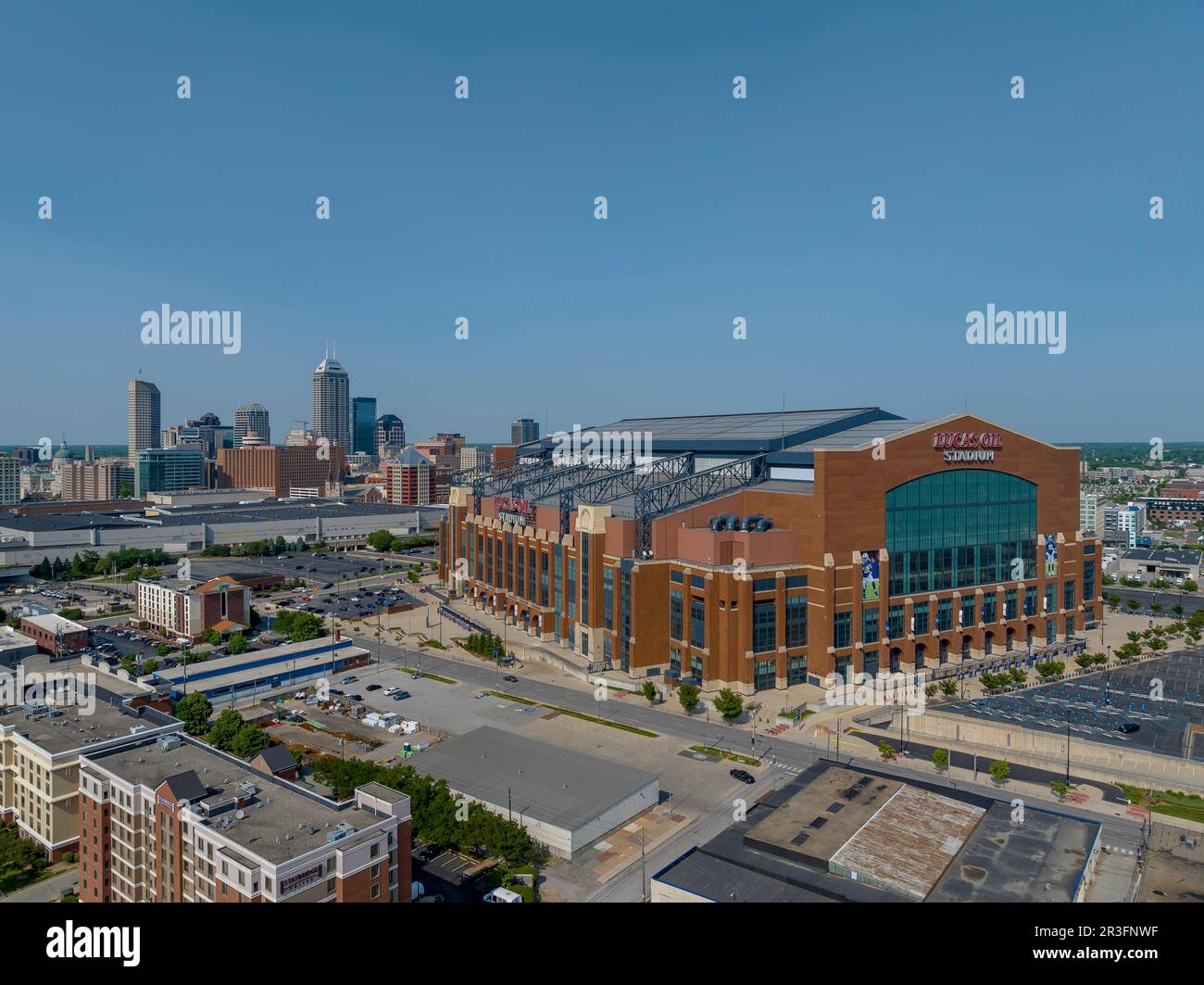 Aerial of lucas oil stadium hi-res stock photography and images - Alamy