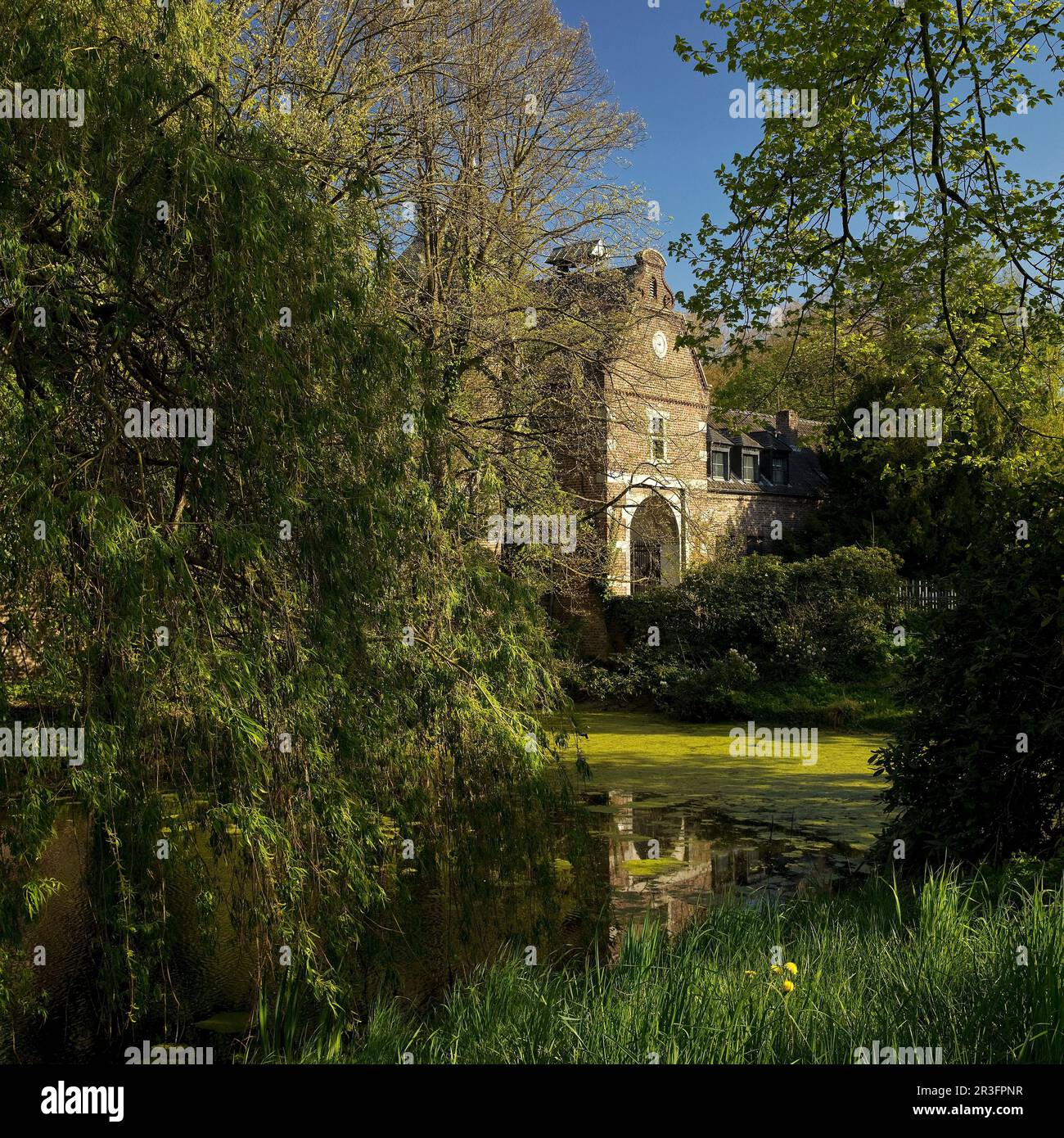 Graefte with Neersen Castle, Willich, Lower Rhine, North Rhine ...