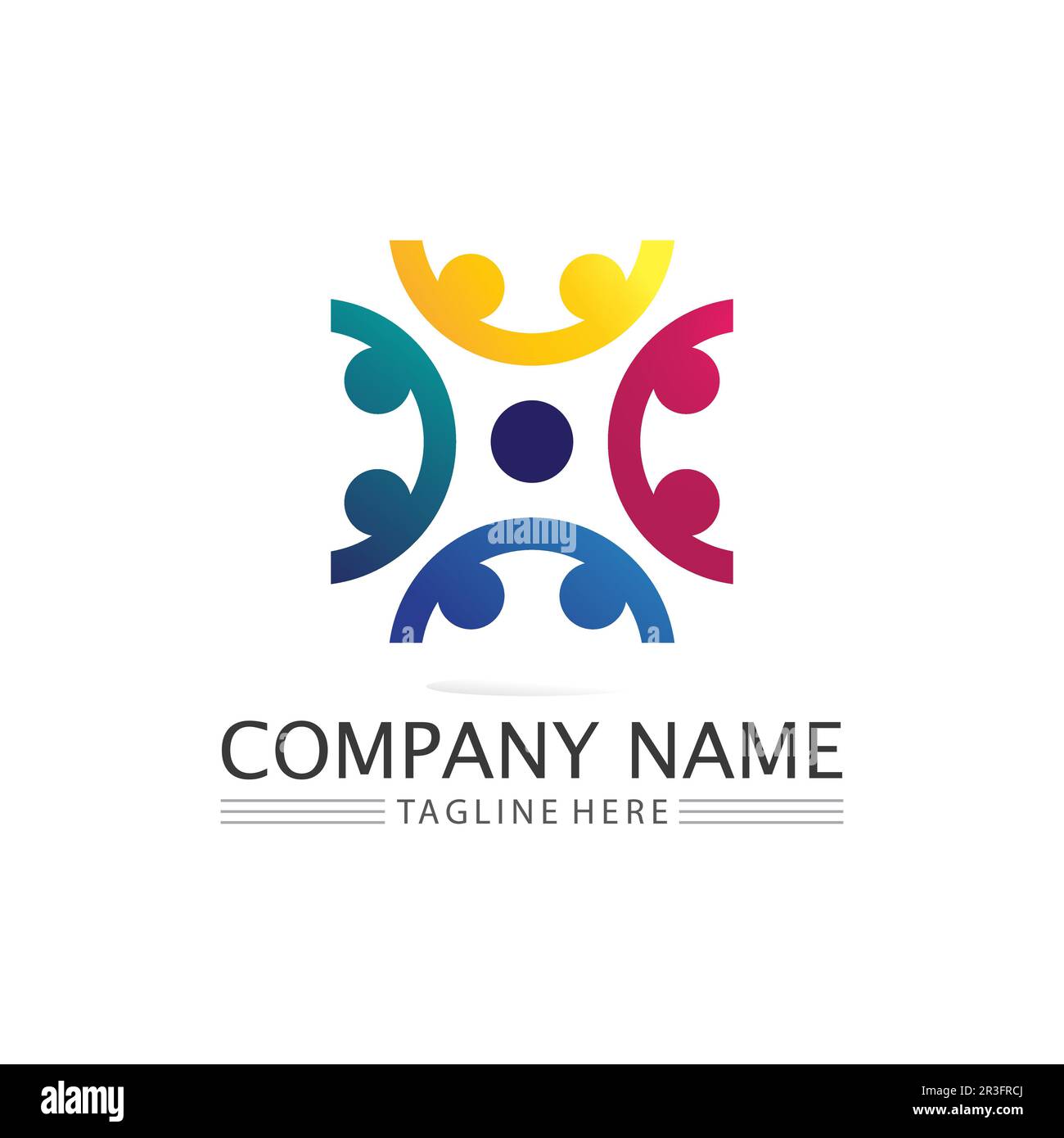 succes logo team work brand and business logo, vector community, unity ...