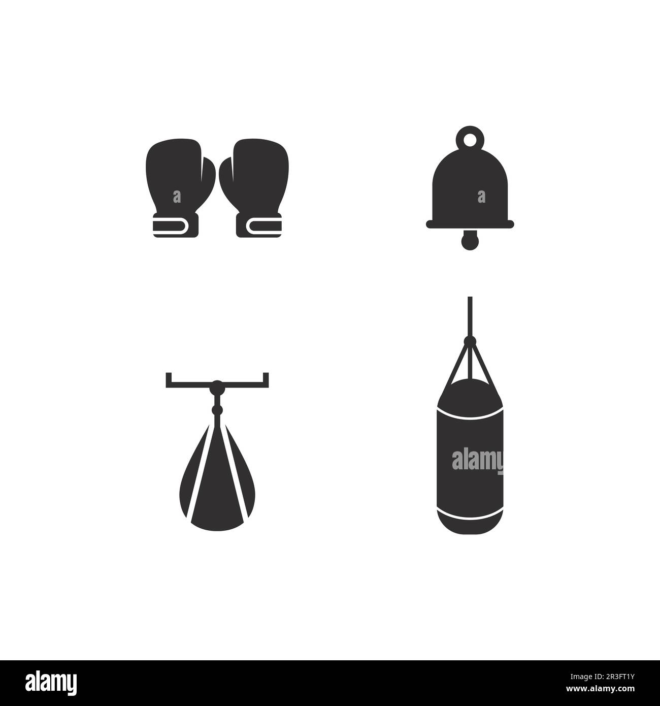 Boxing icon set and boxer design illustration symbol of fighter Stock ...