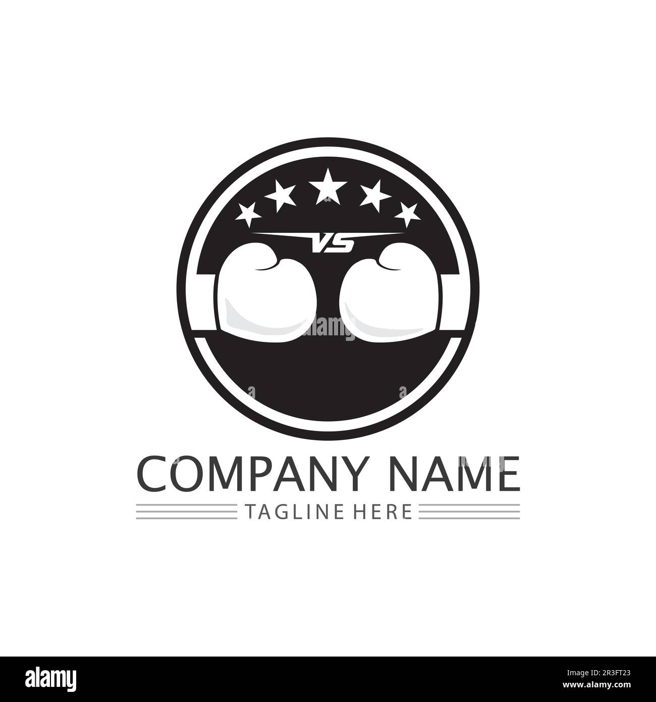 Boxing icon set and boxer design illustration symbol of fighter Stock ...