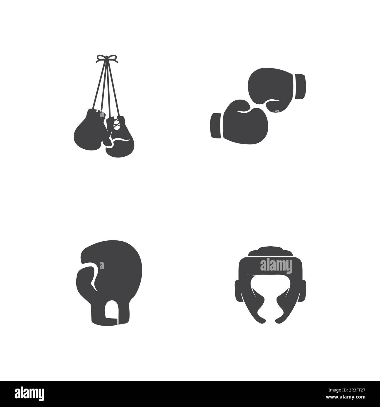 Boxing icon set and boxer design illustration symbol of fighter Stock ...
