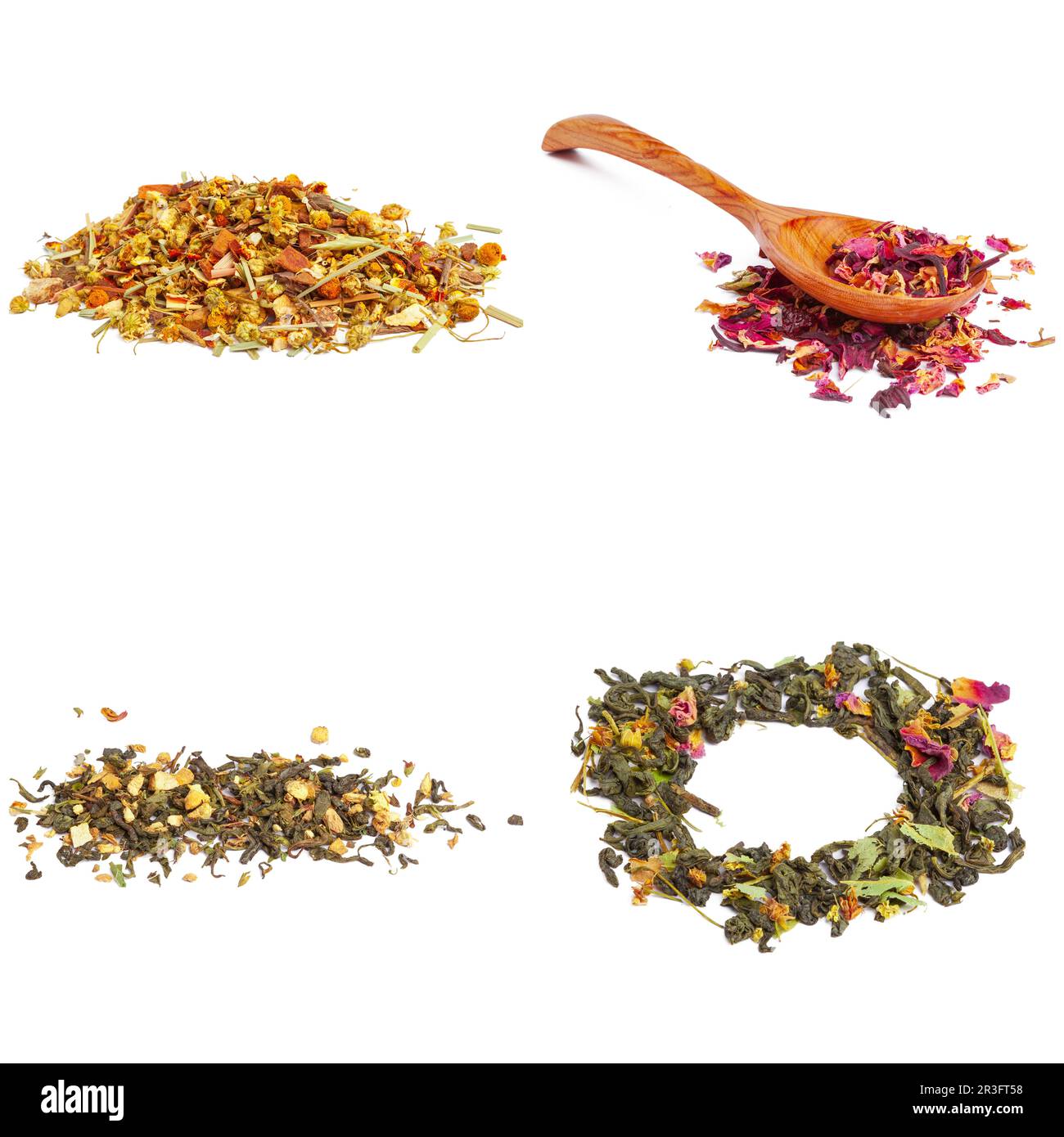 assortment of dry tea, isolated on white Stock Photo - Alamy