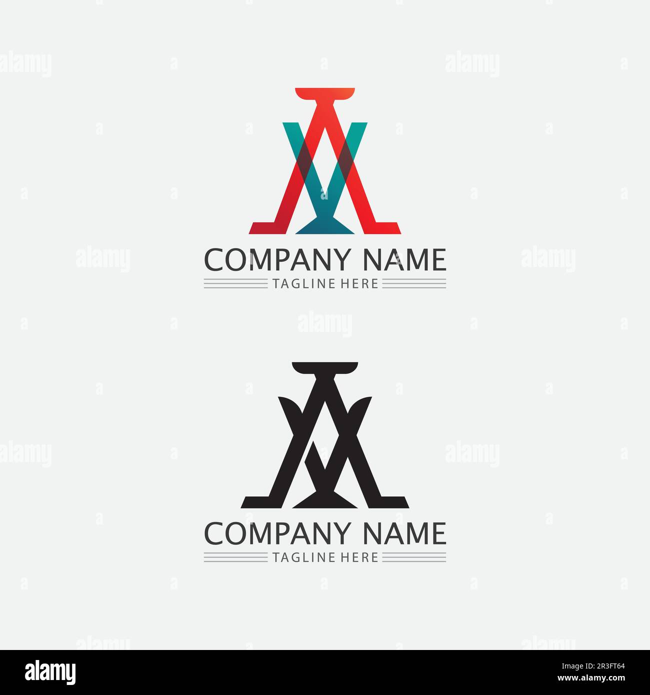 A Letter and font logo A Template vector icon illustration design Stock ...