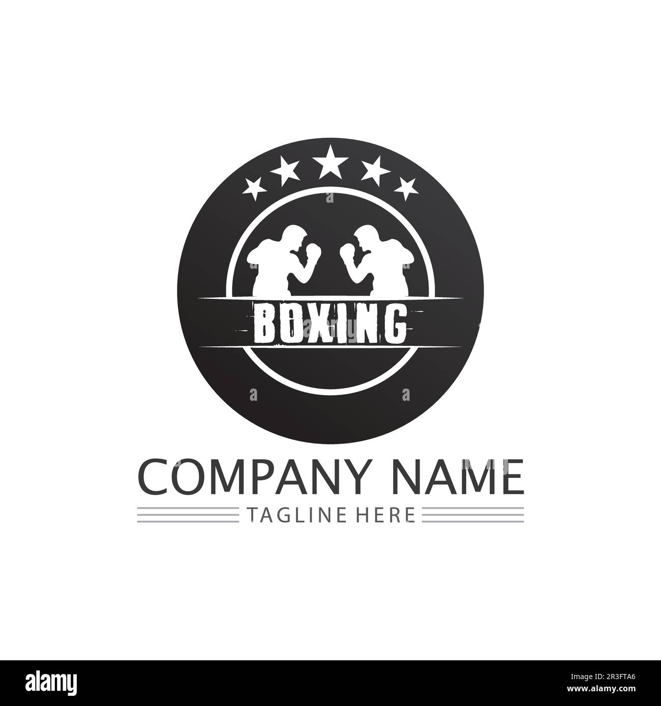 Boxing icon set and boxer design illustration symbol of fighter Stock ...