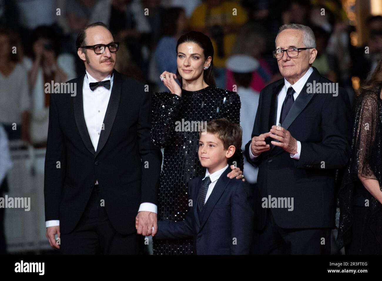 Cannes, France. 23rd May, 2023. Fausto Russo Alesi, Barbara Ronchi ...