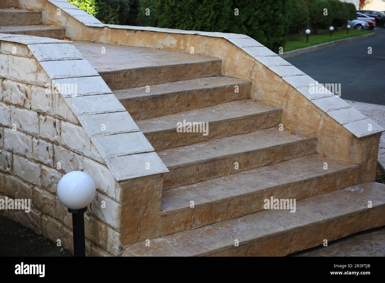 View of beautiful old stone stairs outdoors Stock Photo - Alamy