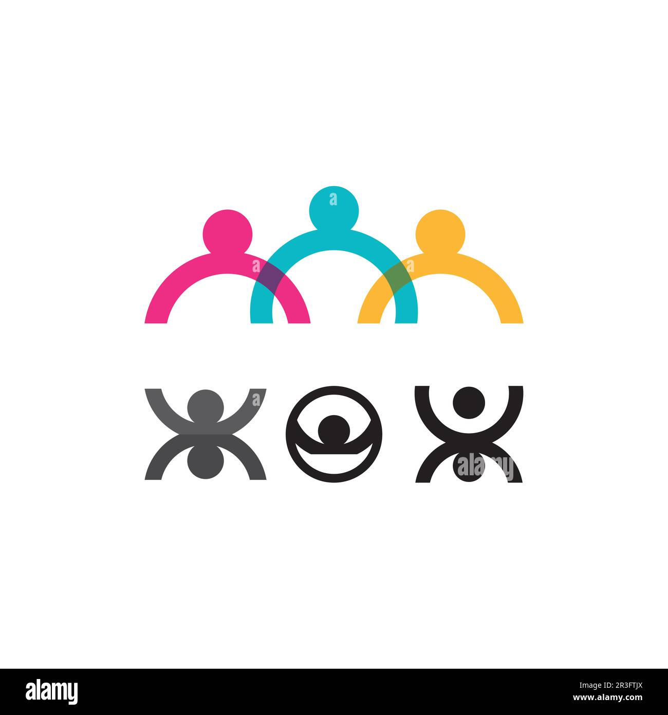 people Community,care group network and social icon design template ...