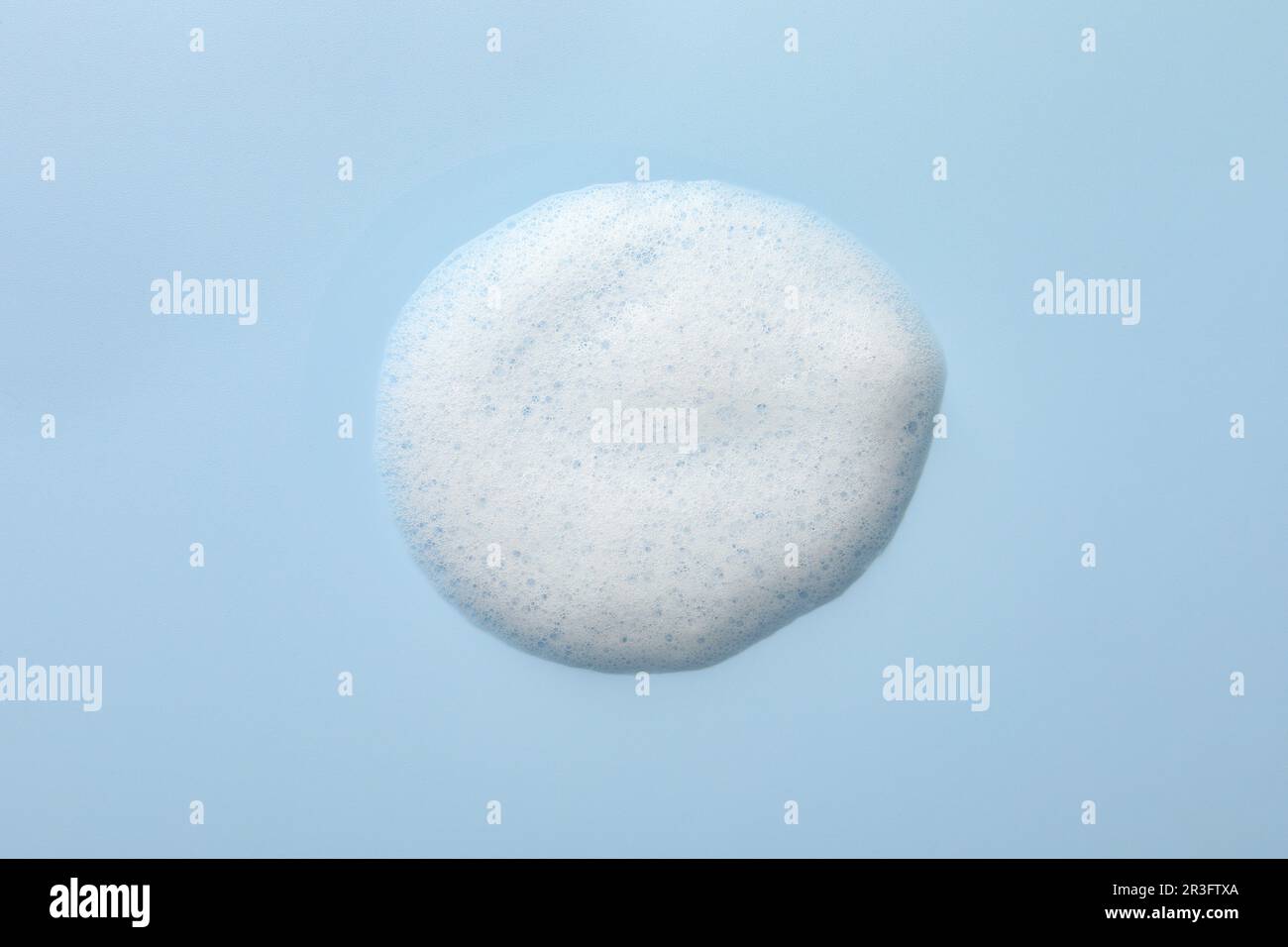 Foam sample on light blue background, top view Stock Photo - Alamy