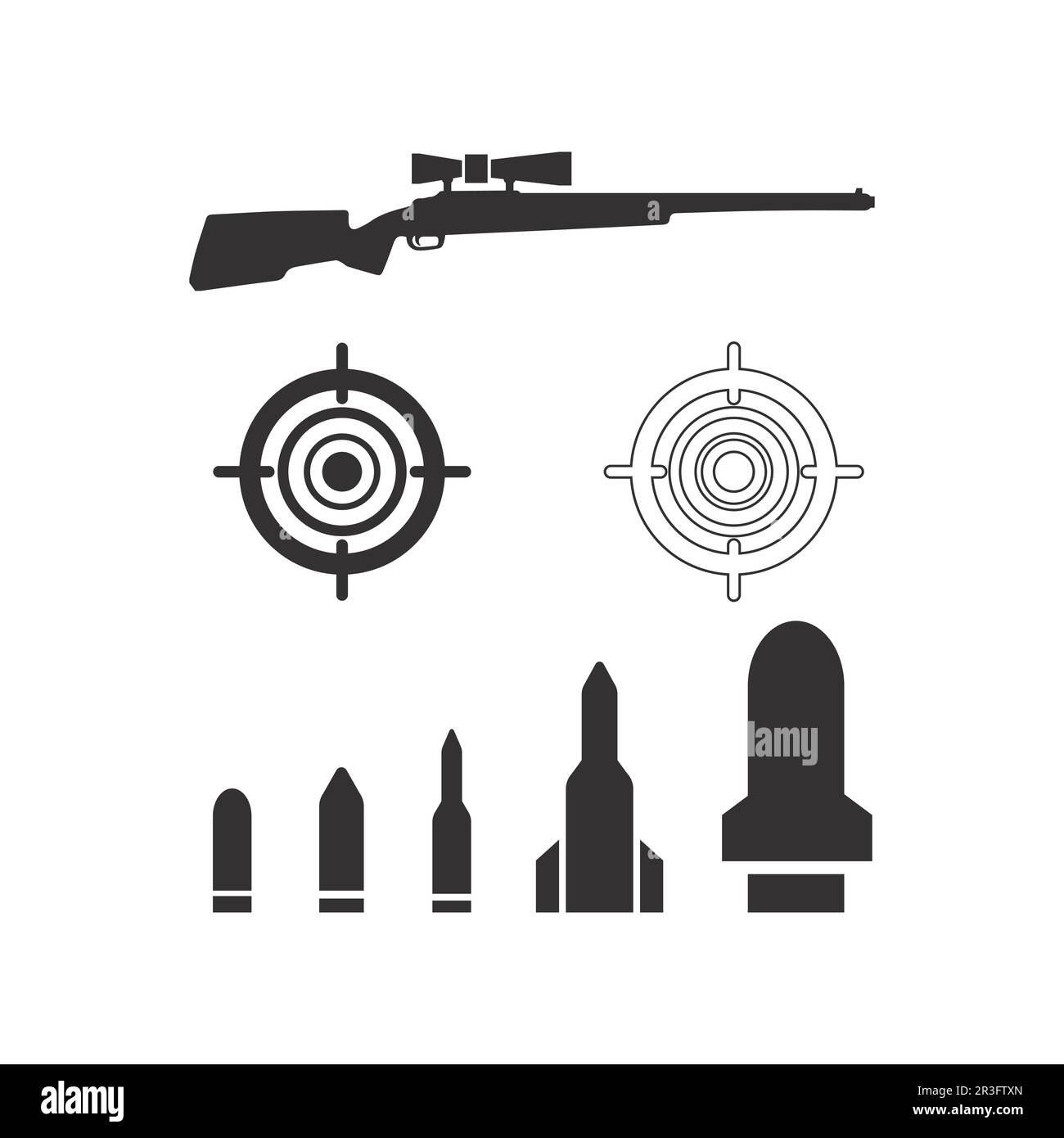 Gun logo and Army soldier sniper shot vector Design Illustration ...